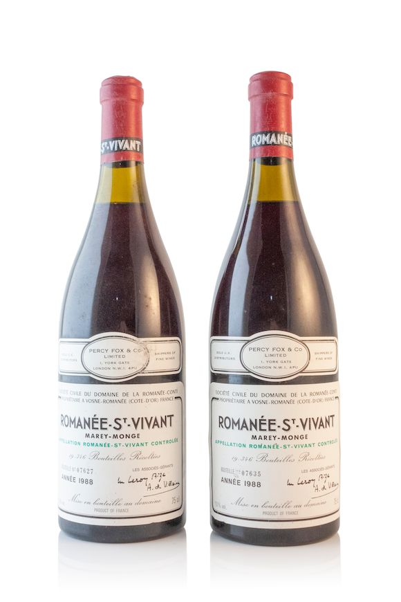 Bonhams : Domaine de la Romanée-Conti, Romanée-St-Vivant, 1988 (2 x 750ml)