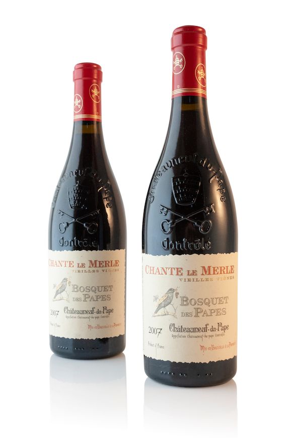 Bonhams : Bosquet des Papes, Châteauneuf-du-Pape, Chante Le Merle Vieilles Vignes, 2007 (24 x 750ml)