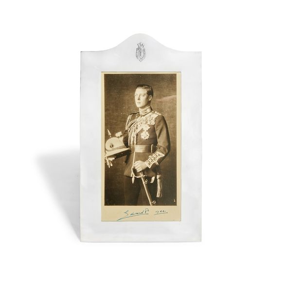 Bonhams : ROYAL INTEREST: a silver frame with Edward Prince of Wales ...