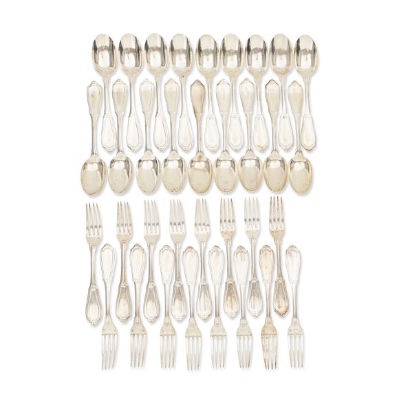 Bonhams Cornette de Saint Cyr : Partie de ménagère en argent 925 / du ...