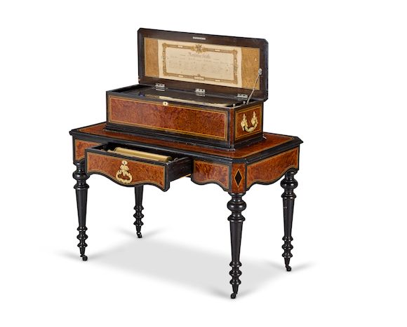 Bonhams : A large Mandolin Piccolo interchangeable cylinder musical box ...