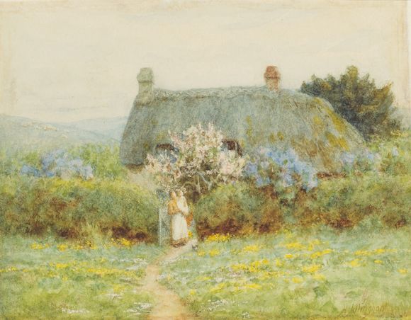 Bonhams : Helen Allingham, RWS (British, 1848-1926) In the Isle of Wight