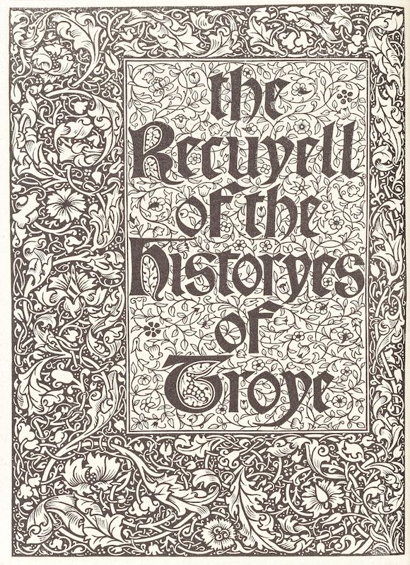 Bonhams : KELMSCOTT PRESS LE FEVRE (RAOUL) The Recuyell of the ...