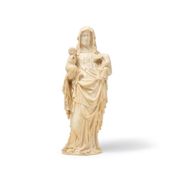 Bonhams Cornette de Saint Cyr : Groupe en albâtre représentant Sainte ...