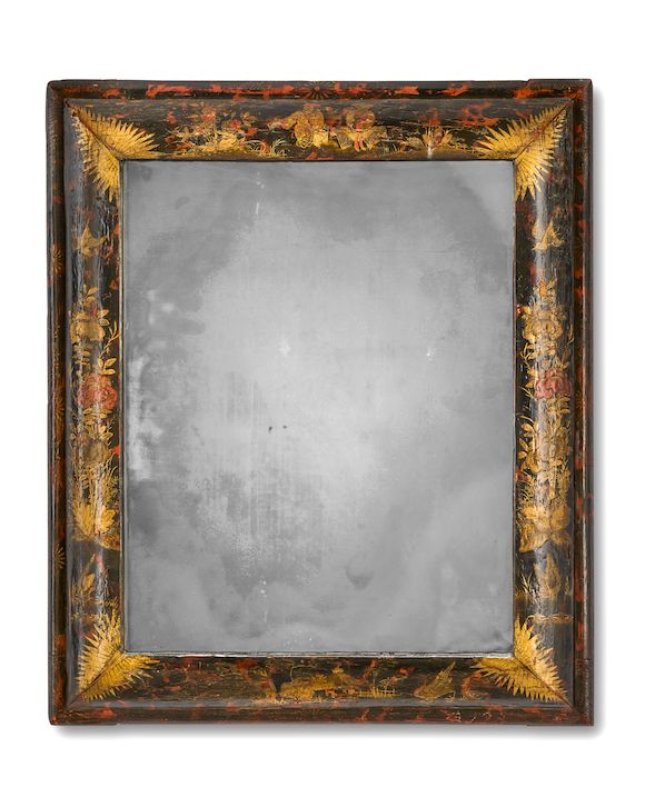 Bonhams : A Queen Anne japanned mirror 1705-c.1715, formerly retailed ...