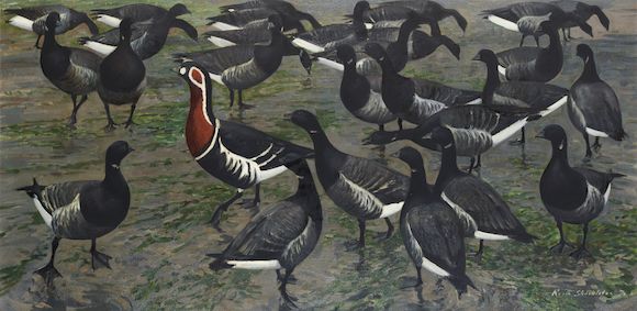 Bonhams : Keith Hope Shackleton (British, 1923-2015) Redbreast Among ...