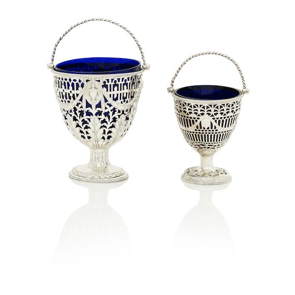 Bonhams : A George III silver sugar basket by Burrage Davenport, London ...