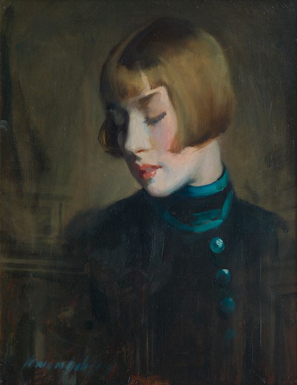 Bonhams : Cowan Dobson RBA (British, 1893-1980) Portrait of a young lady