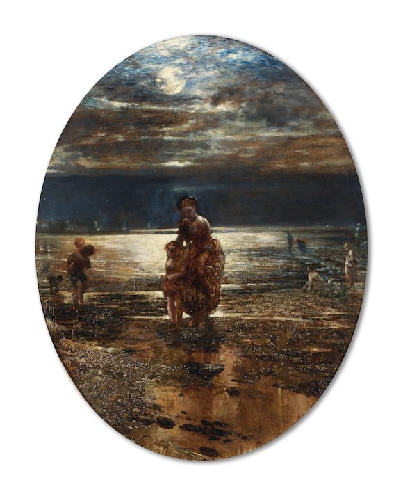 Bonhams : Alfred Joseph Woolmer (British, 1805-1892) Evening on the ...