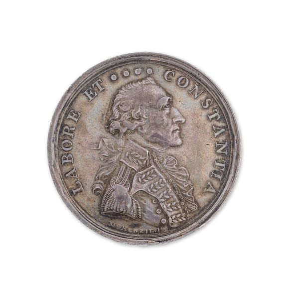 Bonhams : A silver medal depicting Major General Claude Martin (1735 ...