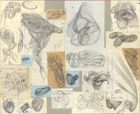 Bonhams : Ithell Colquhoun (British, 1906-1988) Graphomania : Pencil (II) 20.4 x 25.2 cm. (8 1/8 ...