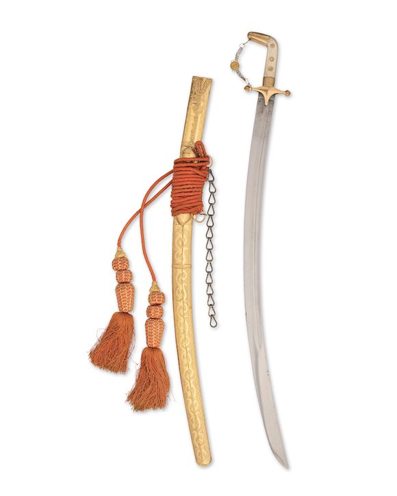 Bonhams : A gilt-metal mounted steel presentation sword (saif) Saudi ...