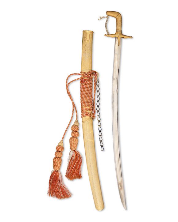 Bonhams : A gilt-metal mounted steel presentation sword (saif) Saudi ...