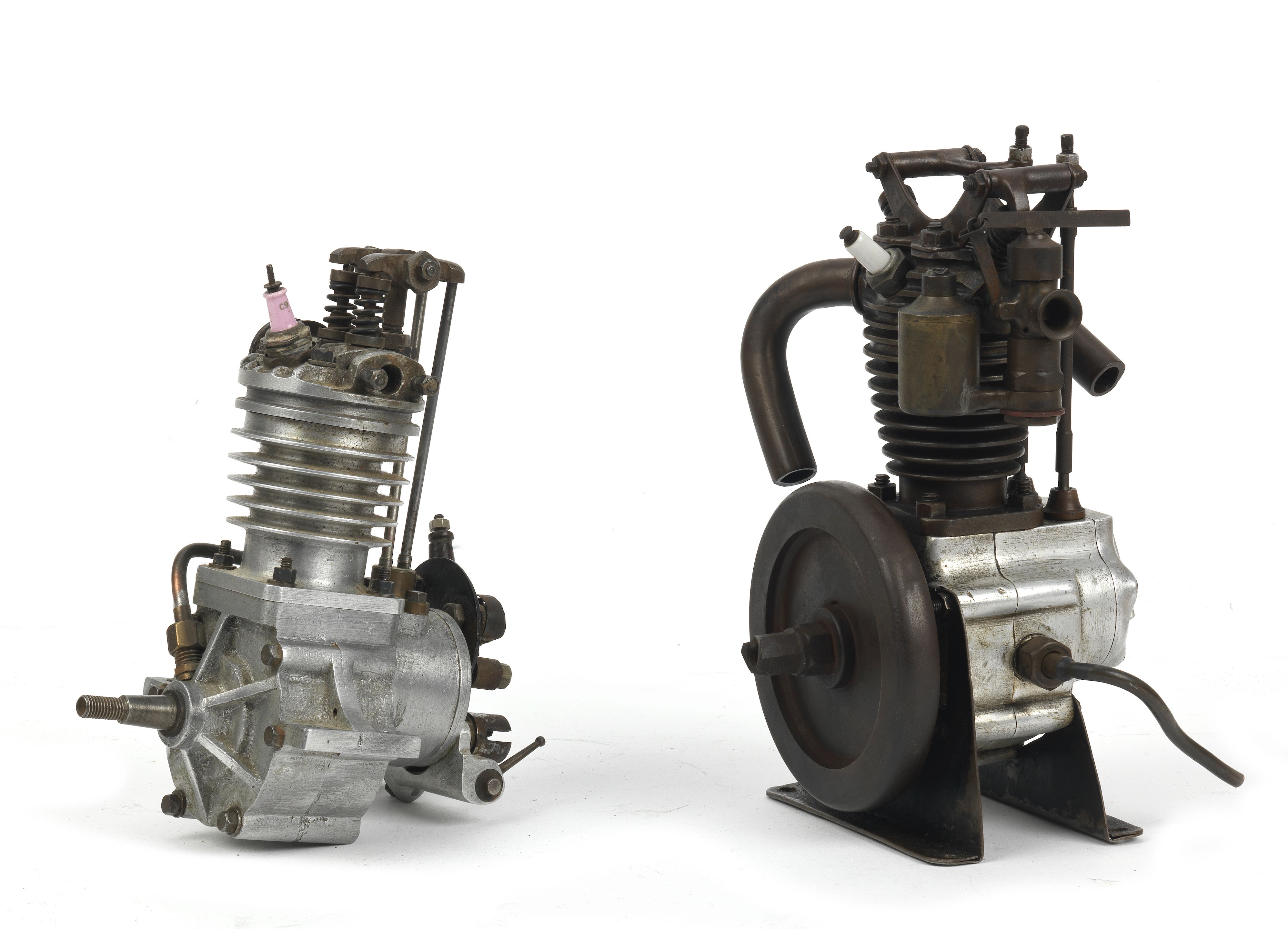 Bonhams Cars : Two engineers' scale models of single-cylinder push-rod ...