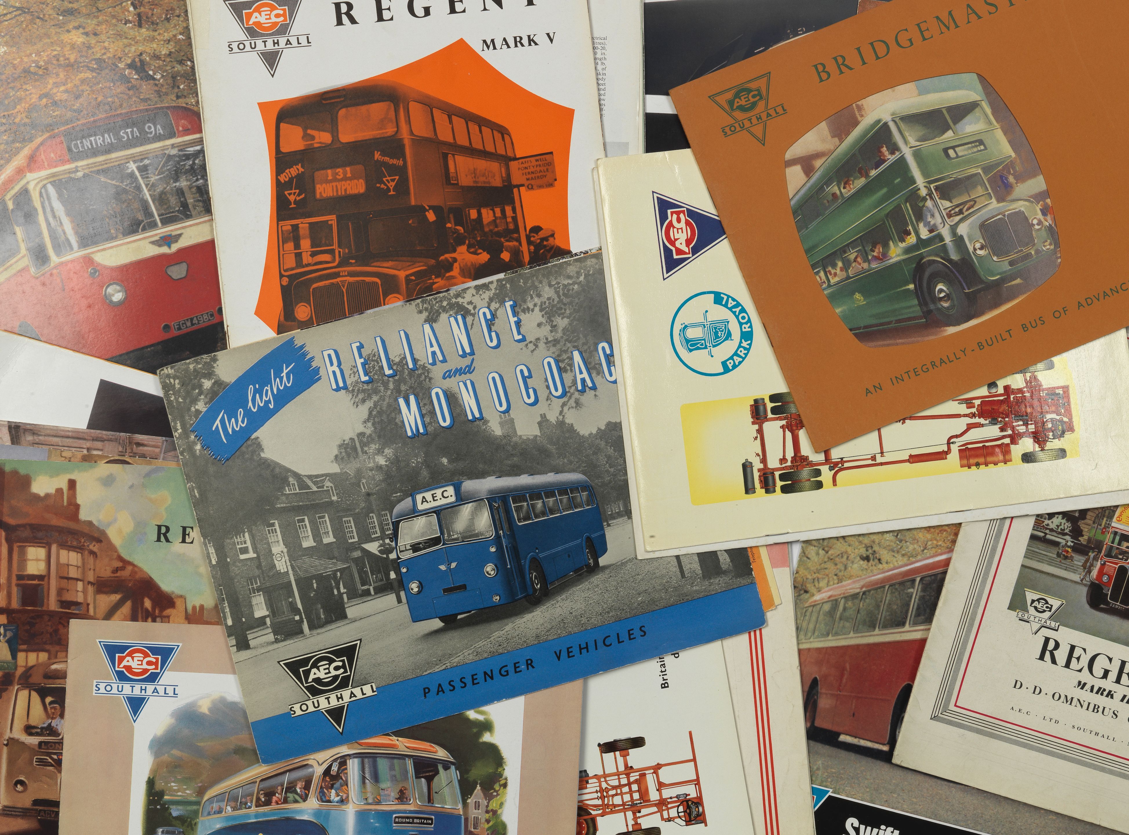 Bonhams Cars : AEC: Assorted sales brochures for buses, coaches, and passenger vehicles, 1950s ...