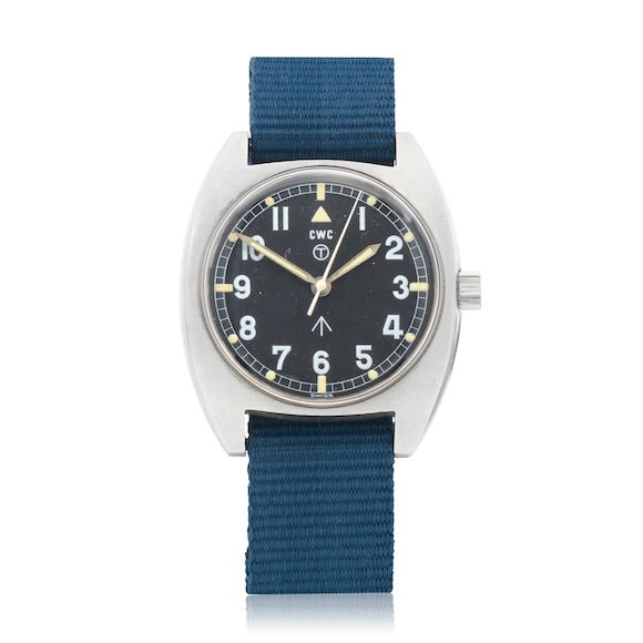 Bonhams : CWC. A stainless steel manual wind military wristwatch issued ...