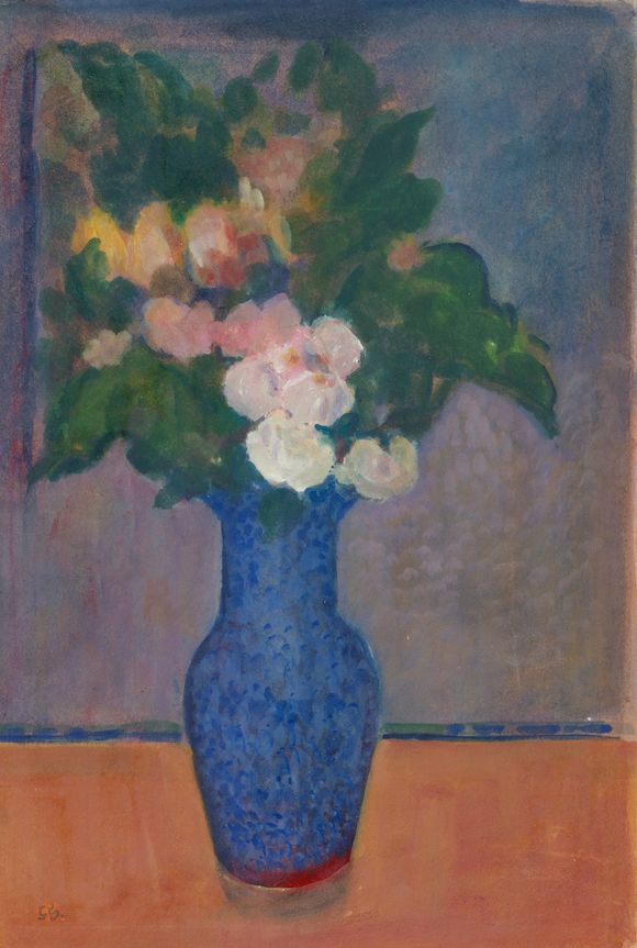 Bonhams : George Gault (Irish, 1916-2001) Still life of flowers in a ...