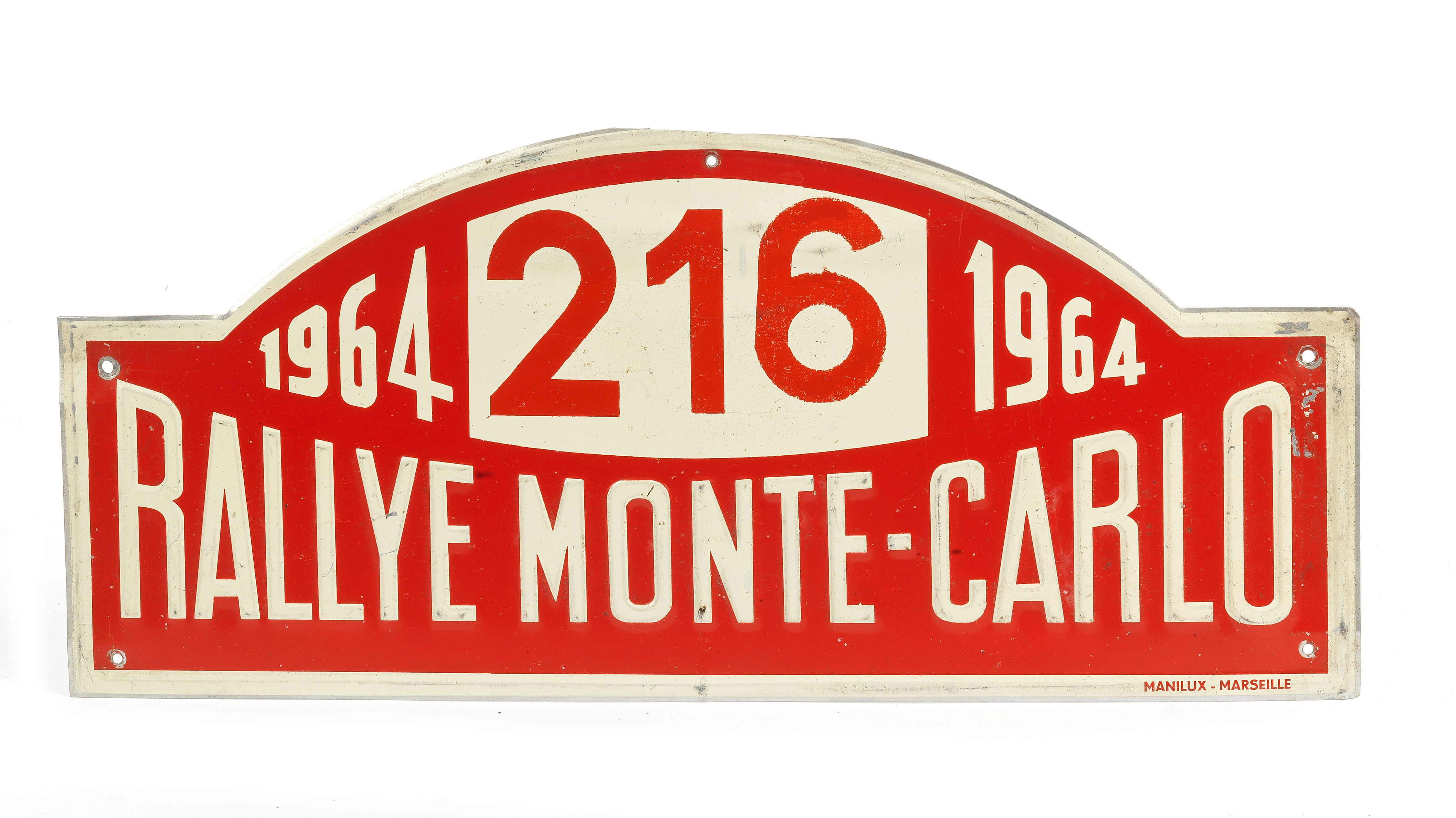Bonhams Cars : A 1964 Monte Carlo Rallye plate, Property from The David ...