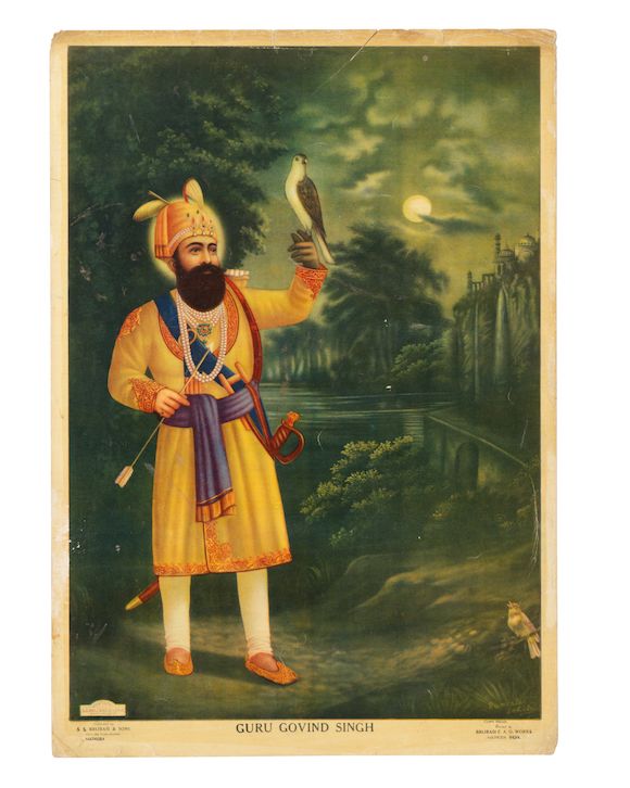 Bonhams : Guru Govind Singh standing in a moonlit landscape S. S ...