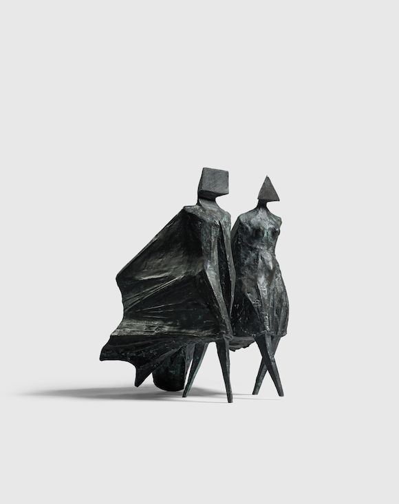 Bonhams : Lynn Chadwick R.A. (British, 1914-2003) Cloaked Couple I 49.5 ...