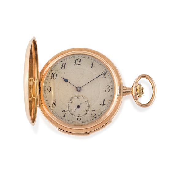 Bonhams Cornette de Saint Cyr : A fine 18K gold full hunter minute ...