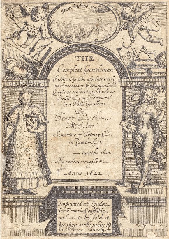 Bonhams : PEACHAM (HENRY) The Compleat Gentleman Fashioning Him ...