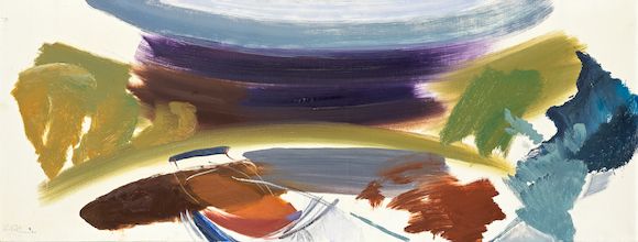 Bonhams : Ivon Hitchens (British, 1893-1979) A Boat, Water and Dark ...