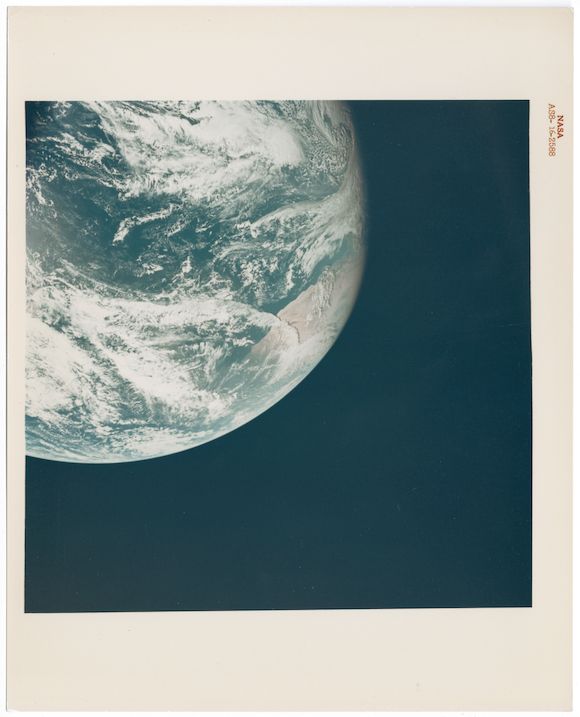 Bonhams Cornette de Saint Cyr : [Apollo 8] THE DISK OF EARTH SEEN BY ...
