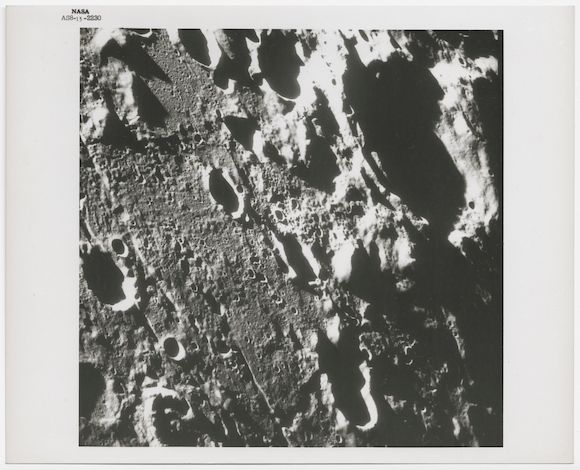 Bonhams Cornette de Saint Cyr : [Apollo 8] THE FIRST PHOTOGRAPH ABOVE THE LUNAR TERMINATOR TAKEN ...