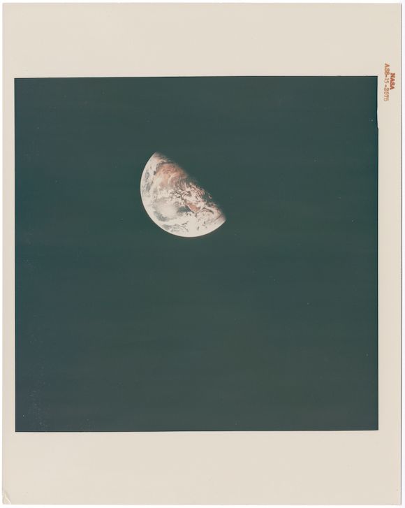 Bonhams Cornette de Saint Cyr : [Apollo 8] PLANET EARTH AT MID-DISTANCE ...