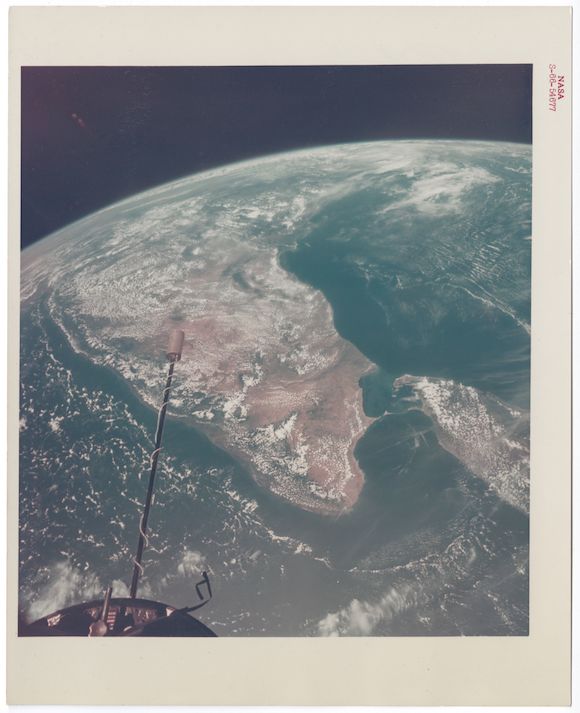 Bonhams Cornette de Saint Cyr : [Gemini XI] THE FIRST PHOTOGRAPH OF AN ENTIRE SUBCONTINENT FROM ...