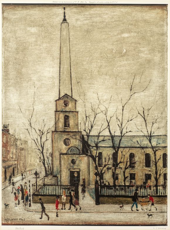 Bonhams : Laurence Stephen Lowry R.A. (1887-1976) St. Luke's Church ...