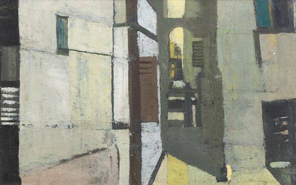 Bonhams : Peter Kinley (British, 1926-1988) Street Scene