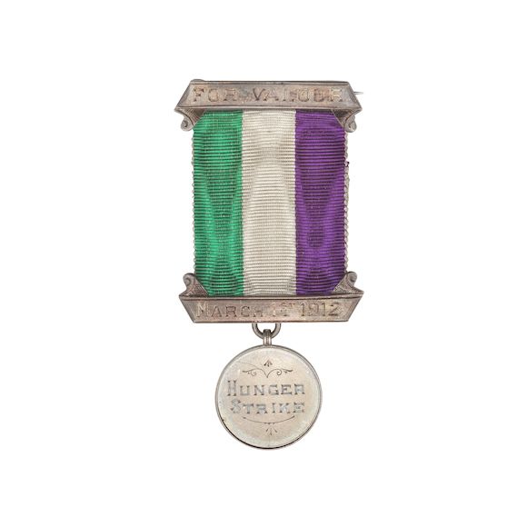 Bonhams : SUFFRAGE - HUNGER STRIKE MEDAL Hunger strike medal awarded by ...