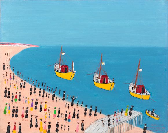 Bonhams : Ben Tobias (Canadian, 1901-1985) Rabbis Frumahs by the sea ...