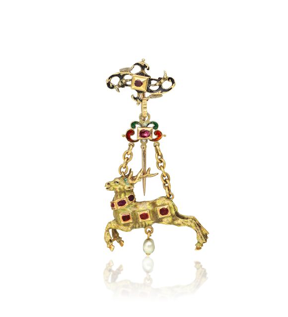 Bonhams : RENAISSANCE GEM-SET AND ENAMEL PENDANT, LATE 16TH CENTURY