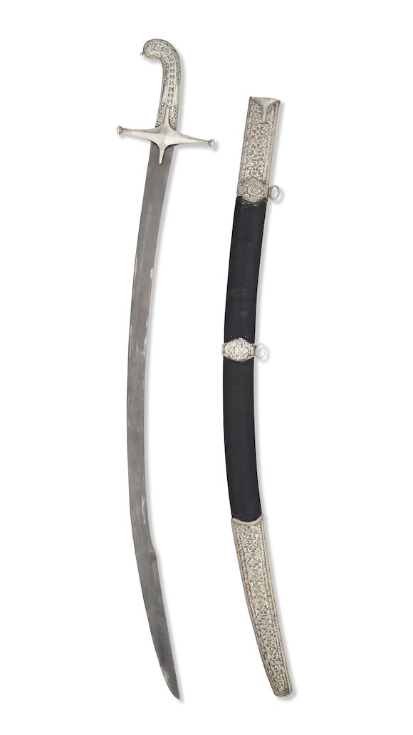Bonhams : An Ottoman silver-hilted steel sword (kilij) Turkey, 19th ...