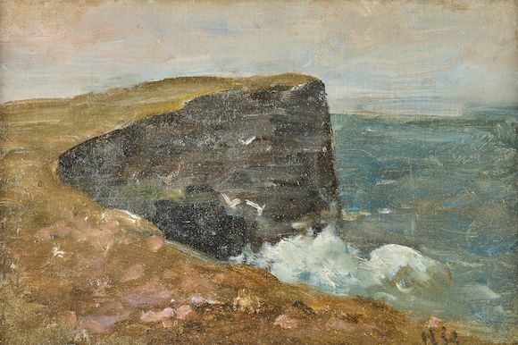 Bonhams : Nathaniel Hone II, RHA (Irish, 1831-1917) Look-out, Cliff ...