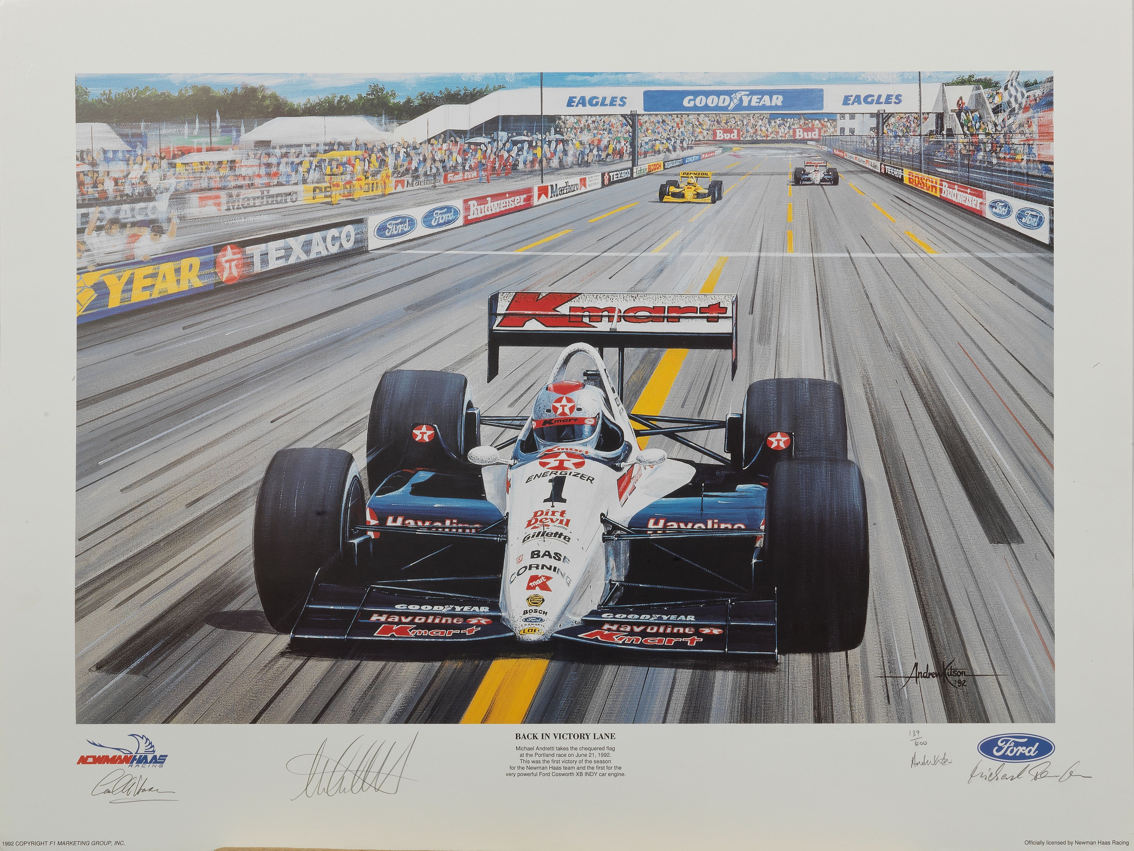 Bonhams Cars : Three F1 prints of Mario Andretti, One signed by Mario ...
