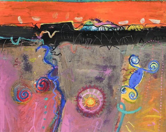 Bonhams : Dame Barbara Rae DBE RA RSA FRSE (British, born 1943) Hopi Mesa
