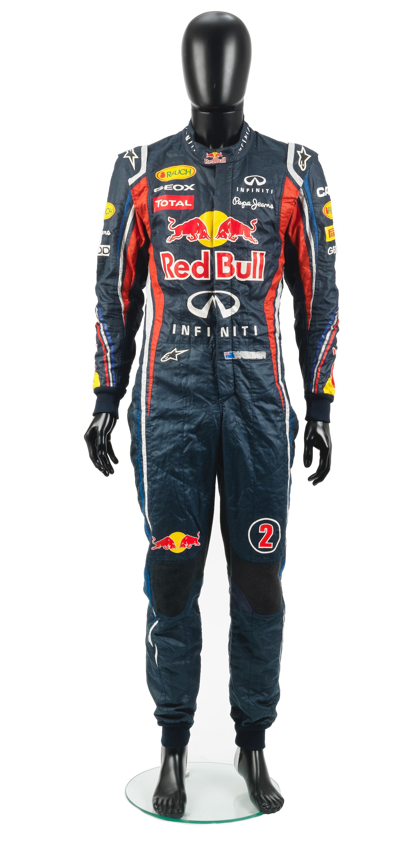 Bonhams Cars : A Pair of Mark Webber Red Bull Racing 2011 F1 overalls ...