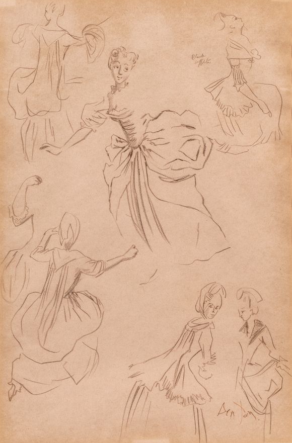 Bonhams : Cecil Beaton (British, 1904-1980) Preparatory drawings for ...