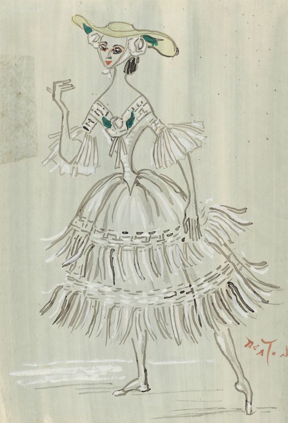 Bonhams : Cecil Beaton (British, 1904-1980) A costume design for Margot ...