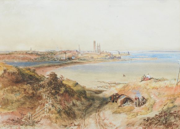 Bonhams : Samuel Bough RSA (British, 1822-1878) St Andrews from the south