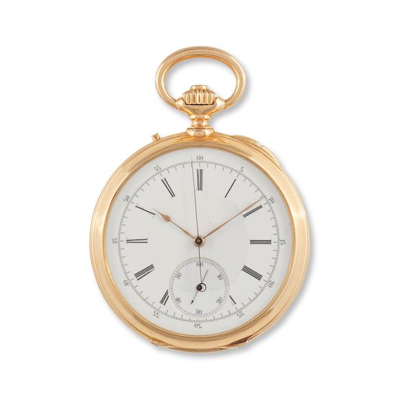 Bonhams Cornette de Saint Cyr : Le Roy & Fils. An 18K gold keyless wind ...