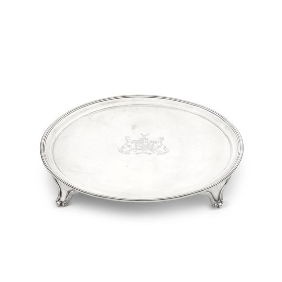 Bonhams : A very large George III silver salver William Bennett, London ...