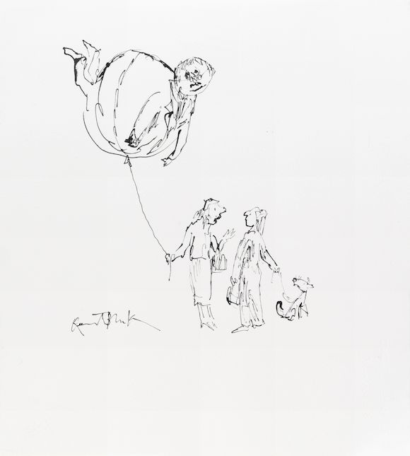 Bonhams : Sir Quentin Blake (British, born 1932) Balloon (unframed ...