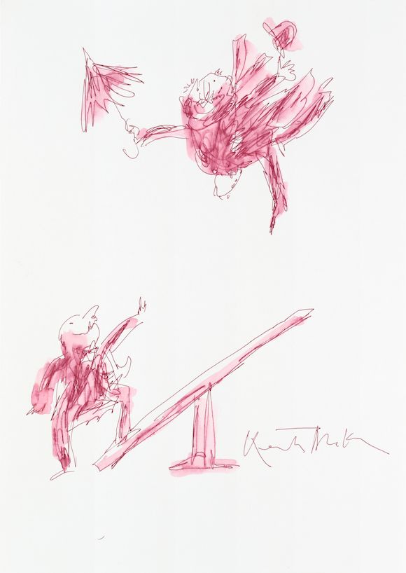 Bonhams : Sir Quentin Blake (British, born 1932) Airborne 2025 No. 5 ...