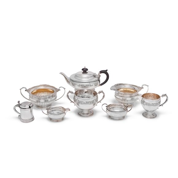 Bonhams : A collection of silver items various maker's and dates (Qty)