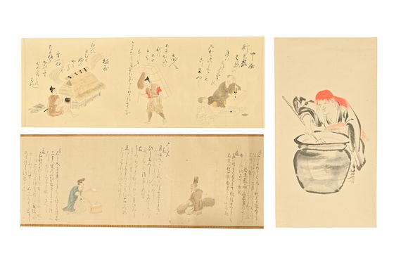 Bonhams : THREE 'ARTISAN' HANDSCROLLS Japan, 18th/19th century (6)